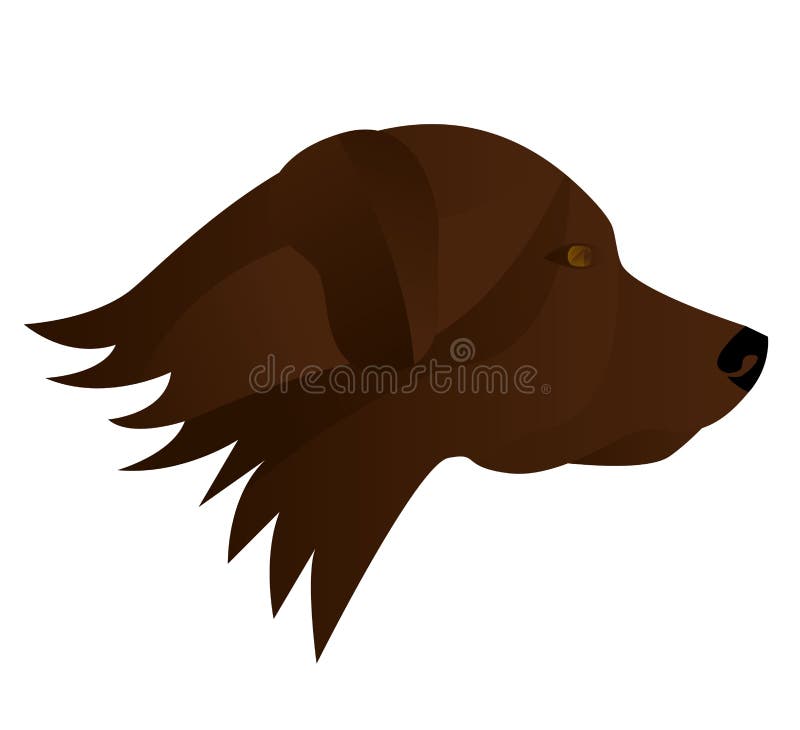 Abstract Dog Head Isolated on White Stock Vector - Illustration of ...