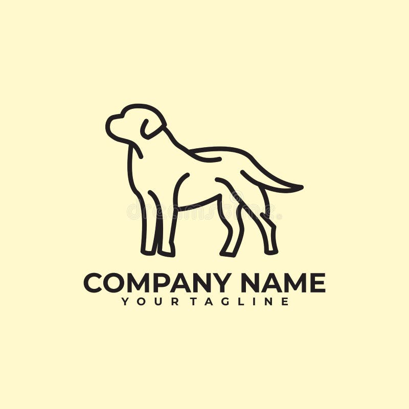 Abstract Dog Logo Vector Design Template Stock Vector - Illustration of ...