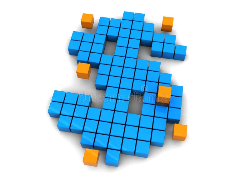 Abstract Dollar Sign Construction Stock Illustration - Illustration of ...