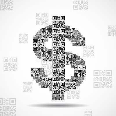 Abstract Dollar Sign of Qr Code Stock Vector - Illustration of shape ...
