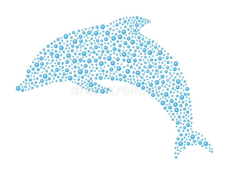 Abstract Dolphin in Blue Design Stock Vector - Illustration of graphic ...