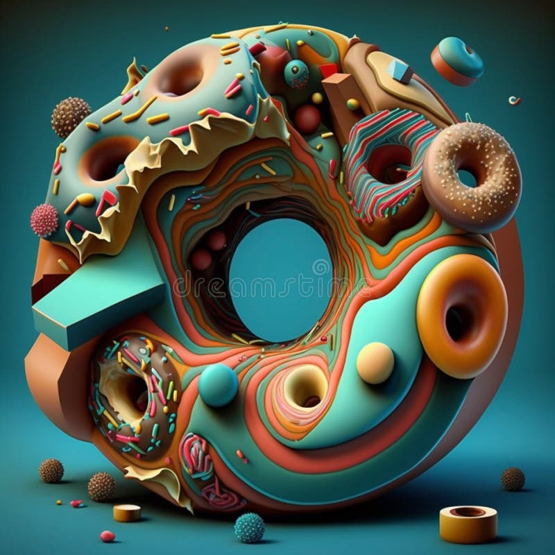 Abstract donut stock illustration. Illustration of fractal - 274442349