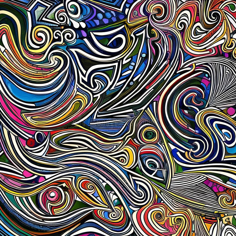 1604 Abstract Doodle Art: a Creative and Expressive Background ...