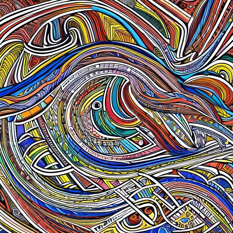 1604 Abstract Doodle Art: a Creative and Expressive Background ...