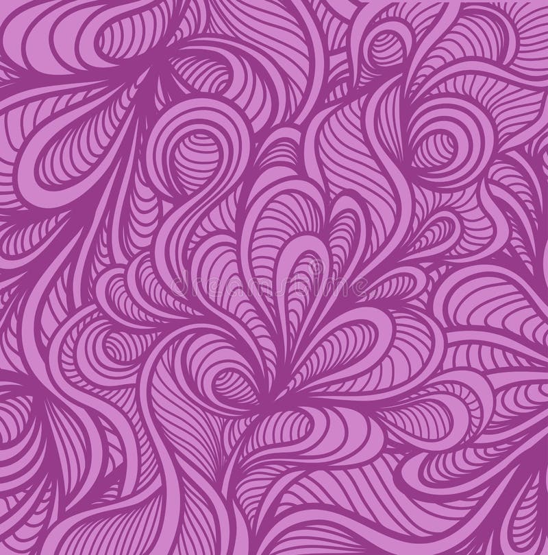 Abstract Doodle Background in Handmade Style Lilac Stock Vector ...