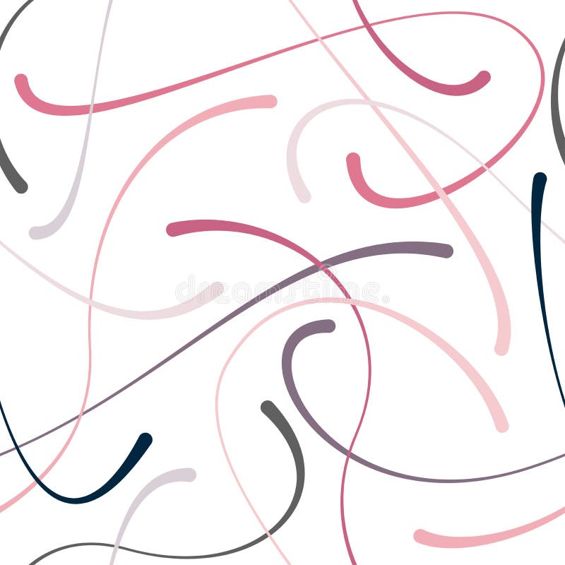 Blob Doodle Curves Vector Seamless Pattern Stock Vector Illustration