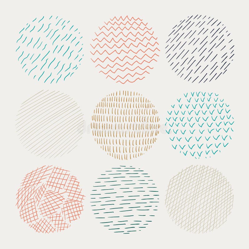 Abstract Doodle Circles stock illustration. Illustration of fashionable ...