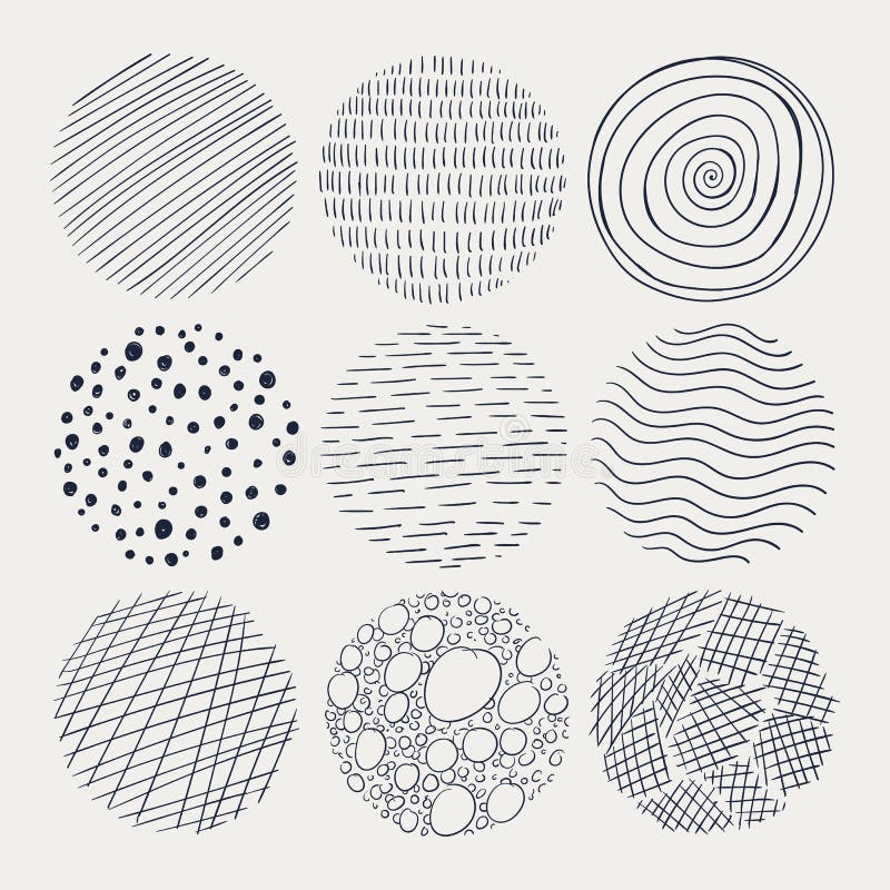 Abstract Doodle Circles stock illustration. Illustration of circles ...