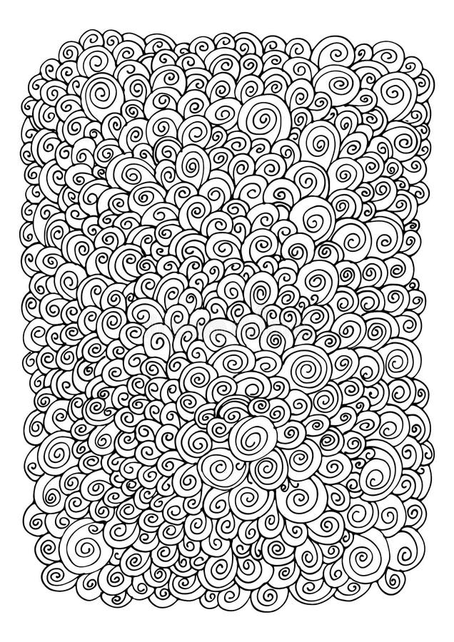 Abstract Doodle Curly Pattern. Hand Drawing Vector Illustration Stock ...