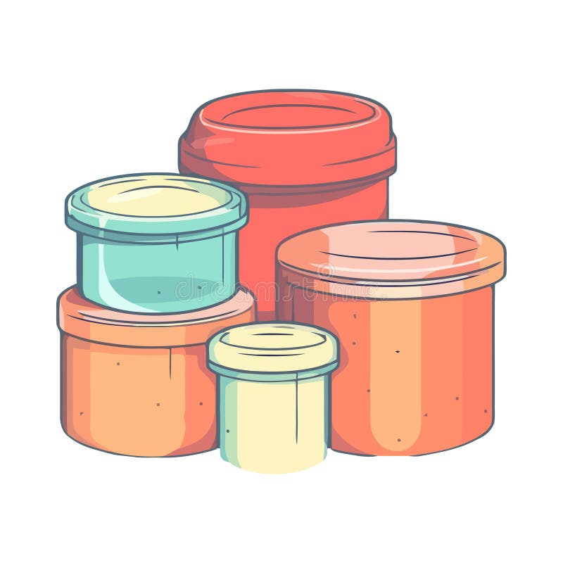 Abstract Doodle Design on Yellow Backdrop Containers Stock Vector ...