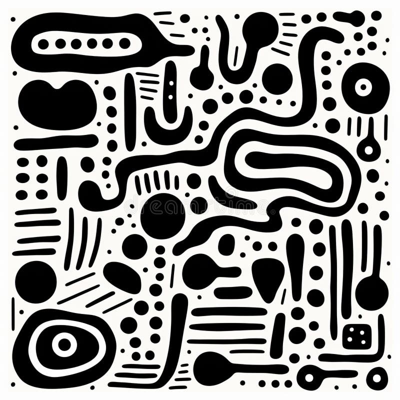 Abstract Doodle Drawing: Algorithmic Artistry and Organic Minimalism ...