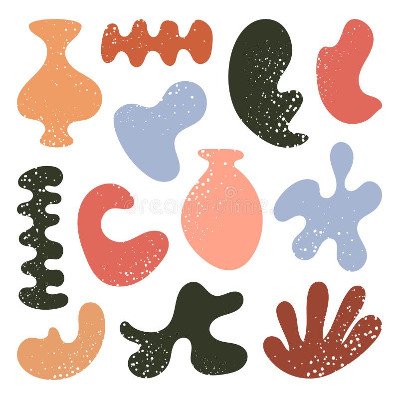 Abstract Doodle Elements. Hand Drawn Contemporary Colorful Shapes ...