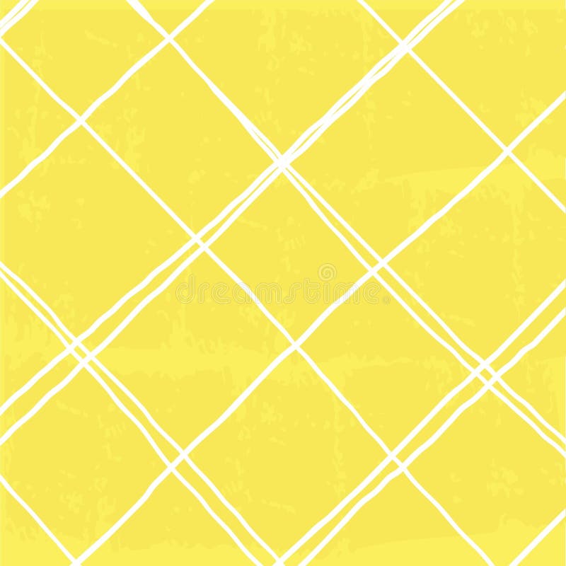 Abstract Doodle Grid with Yellow Background. Squiggle and Scribble ...