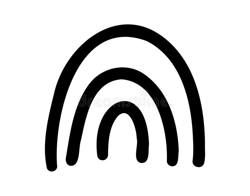 Abstract Doodle Hand Drawn Rainbow Shapes for Create Your Own Art. Hand ...