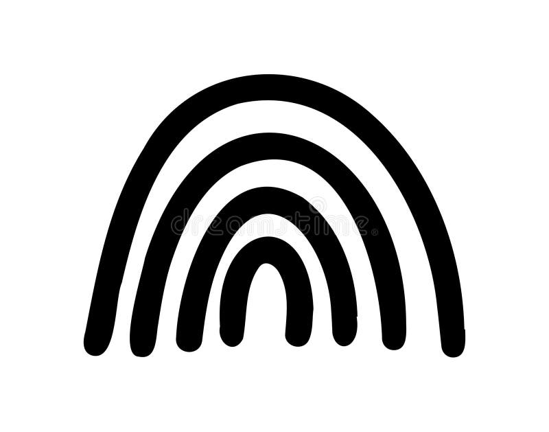 Abstract Doodle Hand Drawn Rainbow Shapes for Create Your Own Art. Hand ...