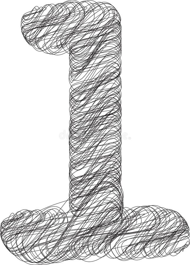 Abstract Doodle Letter l stock vector. Illustration of paint - 275631598