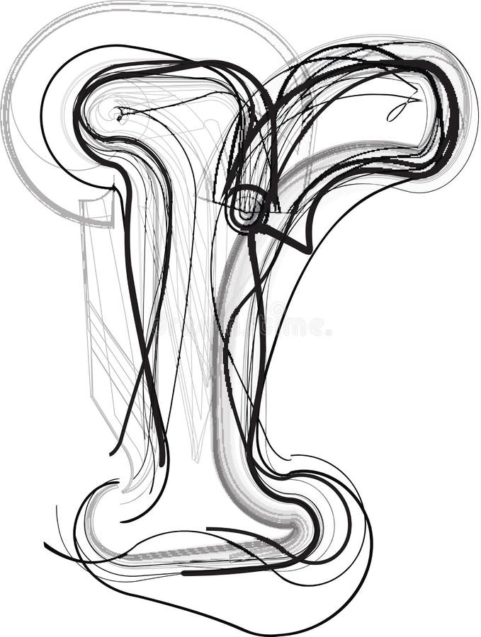 Abstract Doodle Letter r stock vector. Illustration of abstract - 202660014