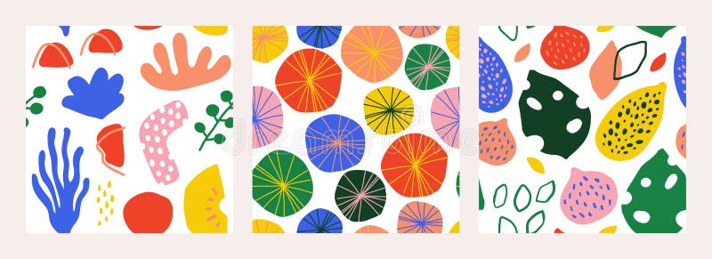 Abstract Doodle Pattern. Contemporary Seamless Hand Drawn Memphis ...