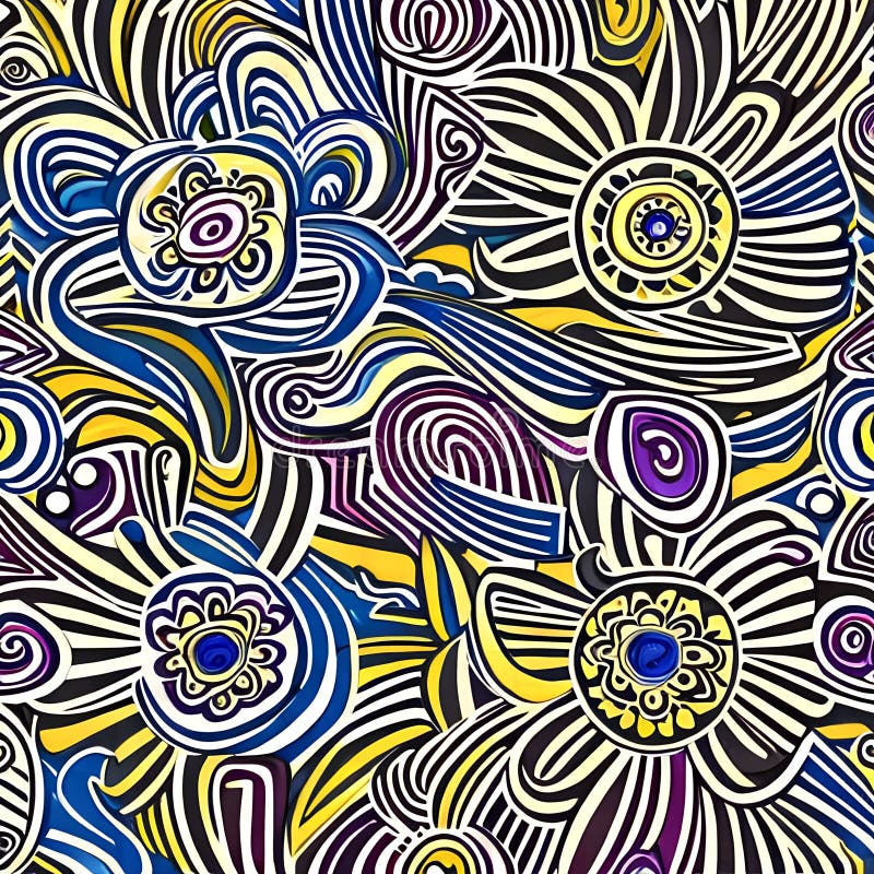 1684 Abstract Doodle Patterns: a Creative and Expressive Background ...