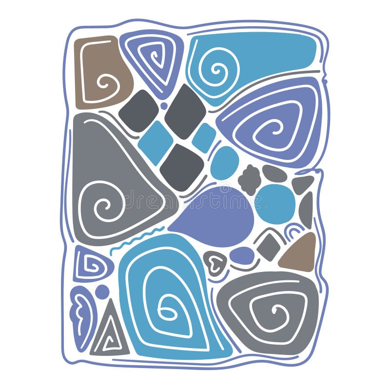 Abstract Doodle Shapes and Lines. Vector Illustration Stock Vector ...