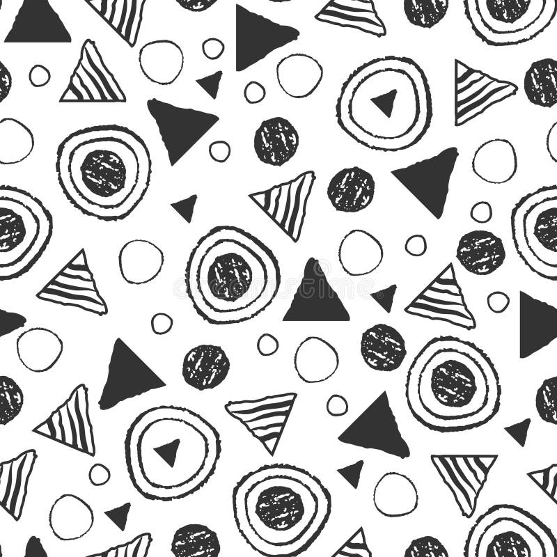 Abstract Doodle Seamless Pattern. Hand Drawn Stock Vector ...