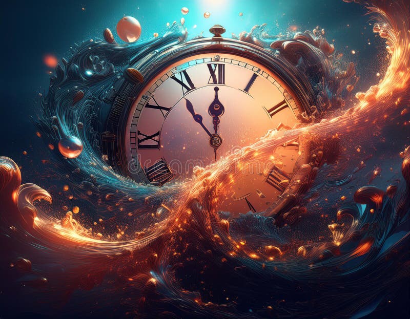 Abstract Doomsday Clock Nearing Midnight Symbolizing Time Running Out ...