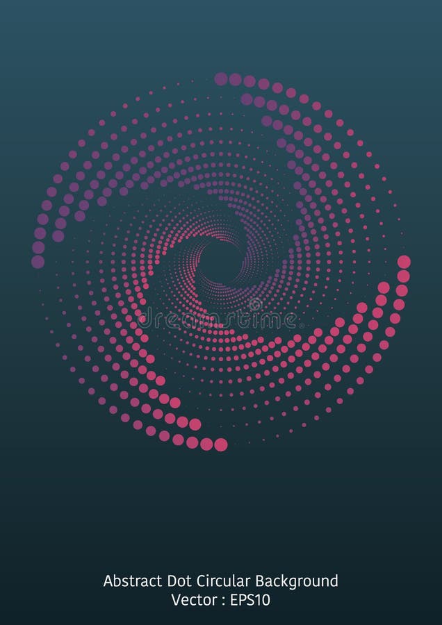 Abstract Dot Circular Background, Group of White Halftone Style Dot in ...