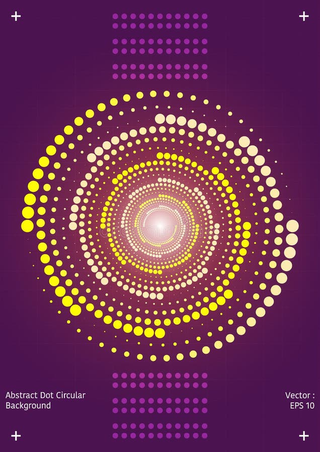 Abstract Dot Circular Background, Group of White Halftone Style Dot in ...