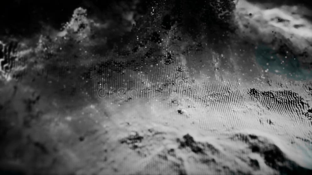 Abstract Dot Matrix Looped in a Wave Pattern.Reading of Smooth ...