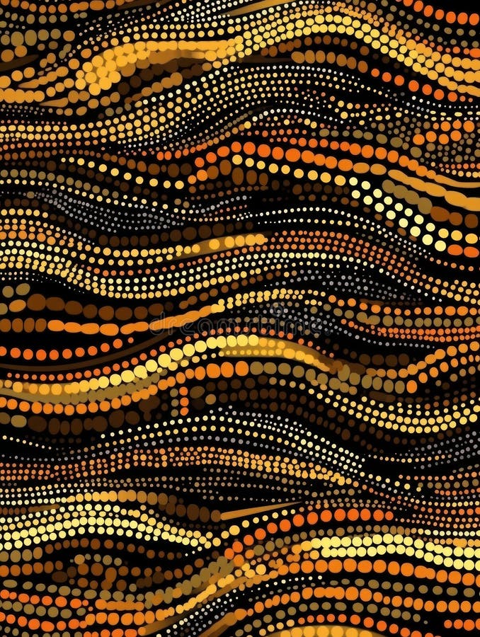 Abstract Dot Painting with Vibrant Colors and Circular Patterns Stock ...