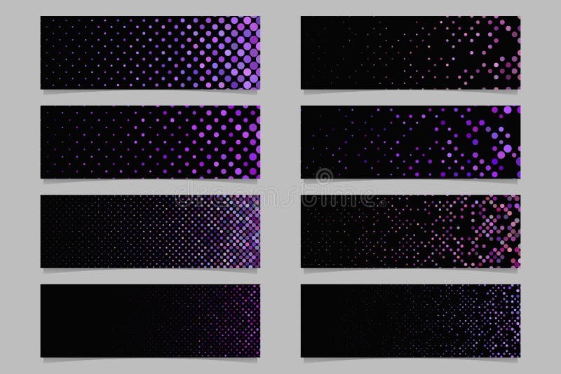 Abstract Dot Pattern Banner Background Template Set Stock Vector ...