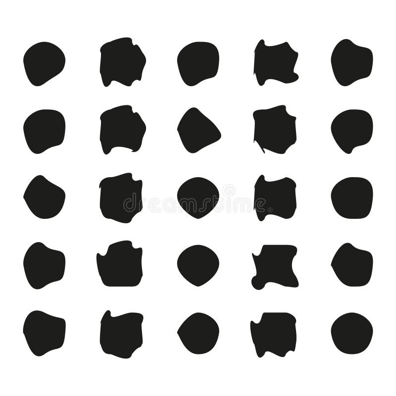 Abstract Dot Pattern. Black Vector Spots. Irregular Shape Design ...