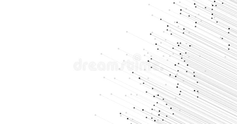 Abstract Dot Point Connection with Line on White Background Stock ...
