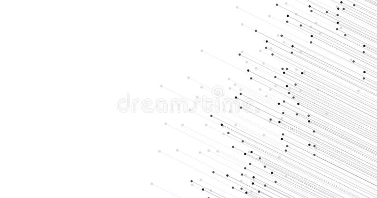 Abstract Dot Point Connection with Line on White Background Stock ...