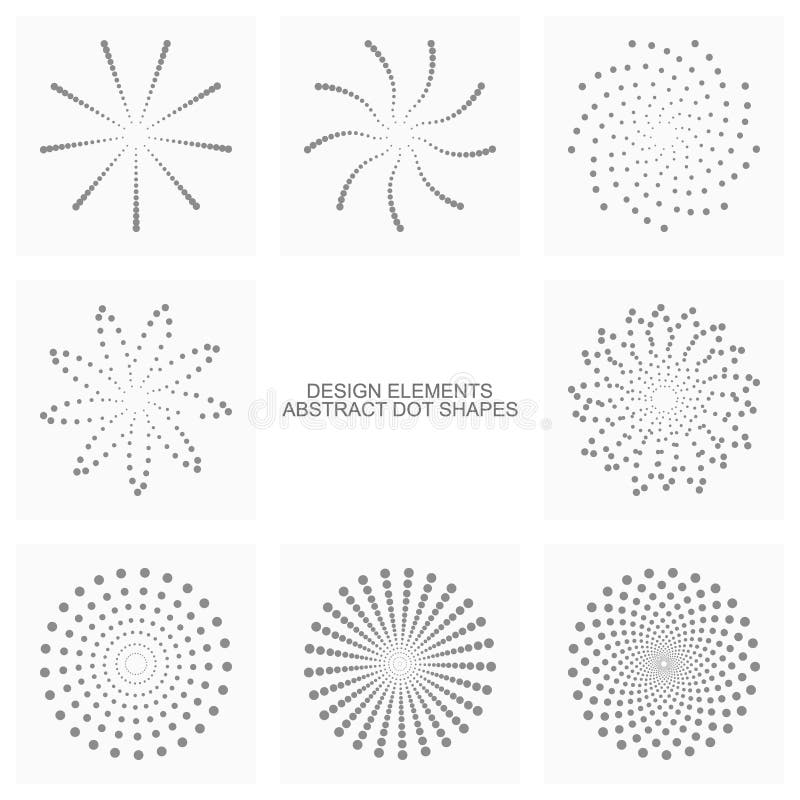 Abstract Dot Shapes, Vector Set of Design Elements Stock Vector ...