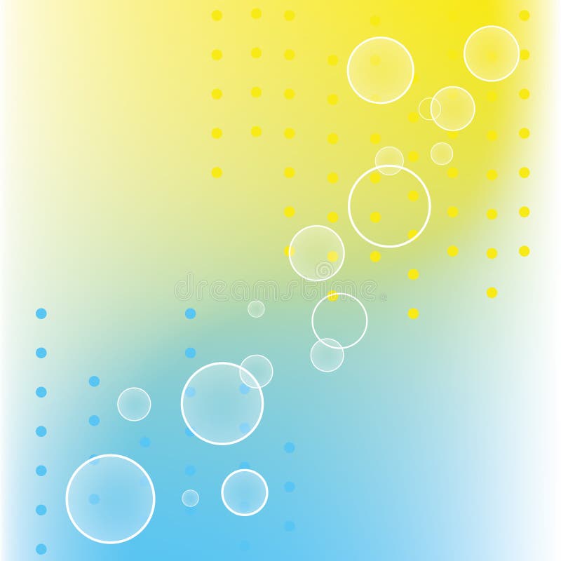 Abstract Dots Circles On Blue Yellow Colors Stock Vector - Illustration ...