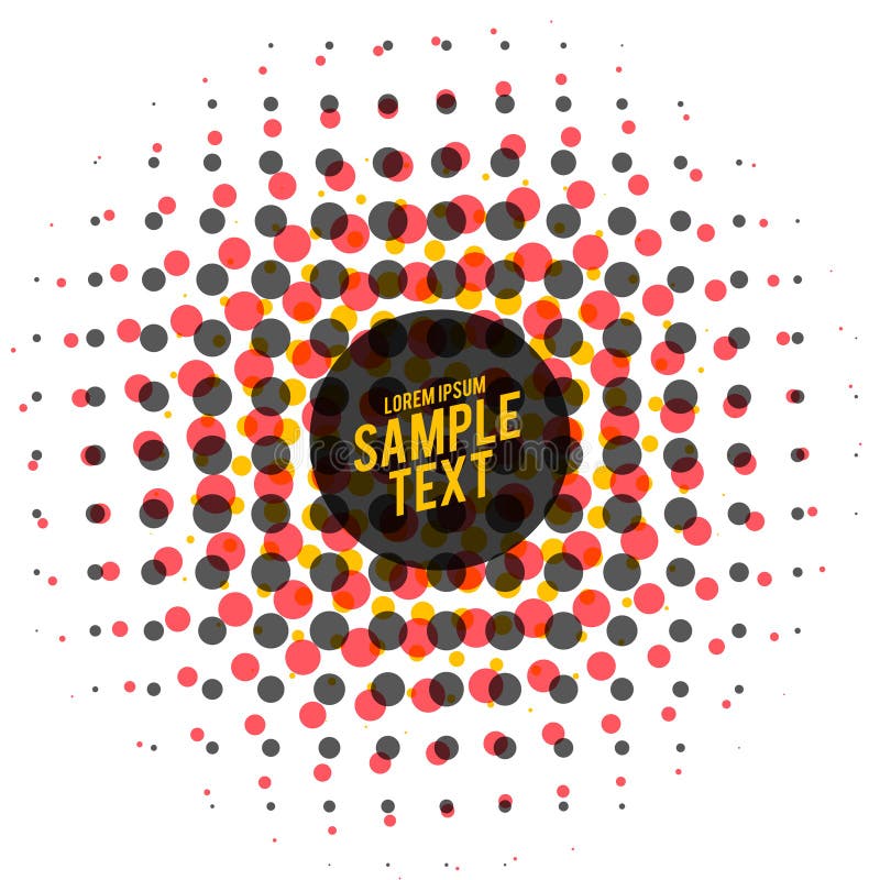 Abstract Dots in Multi Color Halftone Design Stock Vector ...