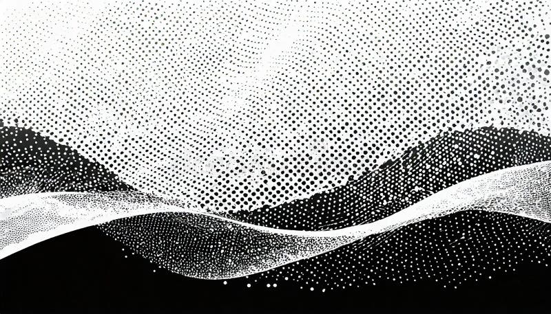 Abstract Dots Particles Flowing Wavy Isolated on Transparent Background ...