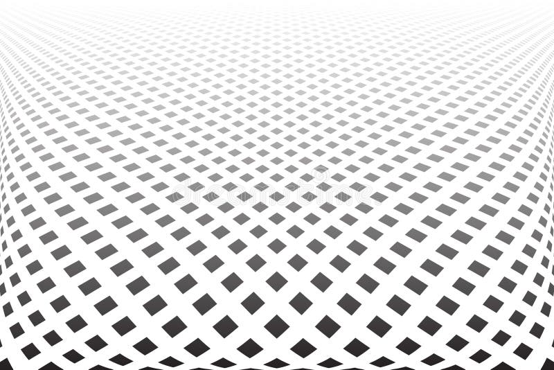 Abstract Dots Pattern In Diminishing Perspective Textured Background