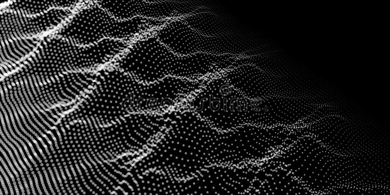 Abstract Dotted Background. Sound Wave Concept. Vector Illustration ...