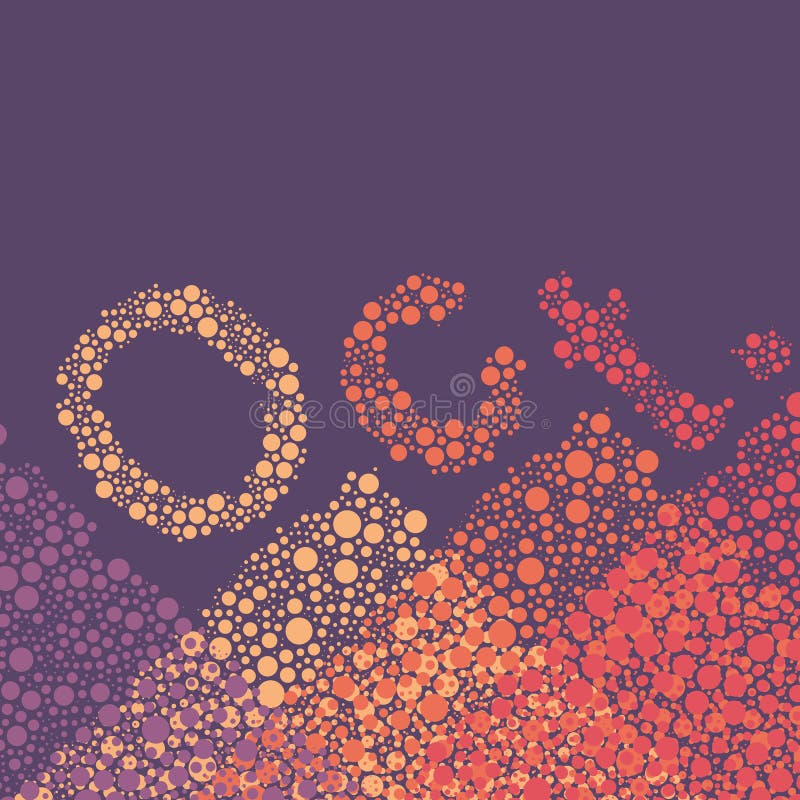 Abstract Dotted Calendar Elements Design Template - Months, October ...