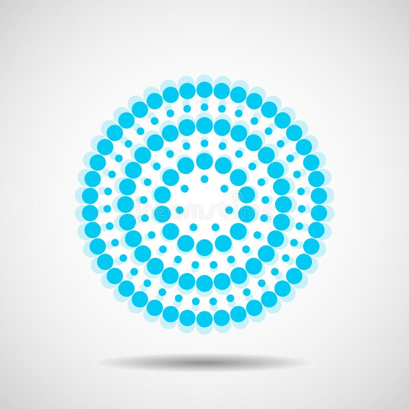 Abstract Dotted Circles. Colorful Dots in Circular Form Stock Vector ...