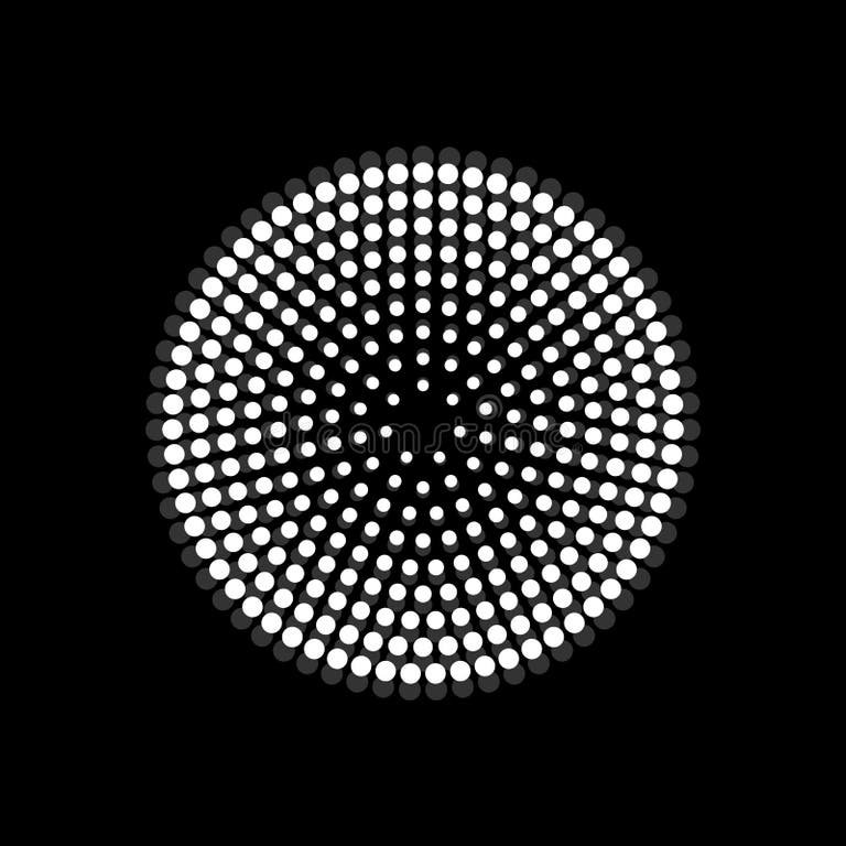 Abstract Dotted Circles. Dots in Circular Form Stock Vector ...