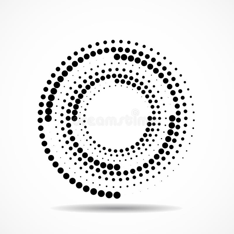 Abstract Dotted Circles. Dots in Circular Form Stock Vector ...