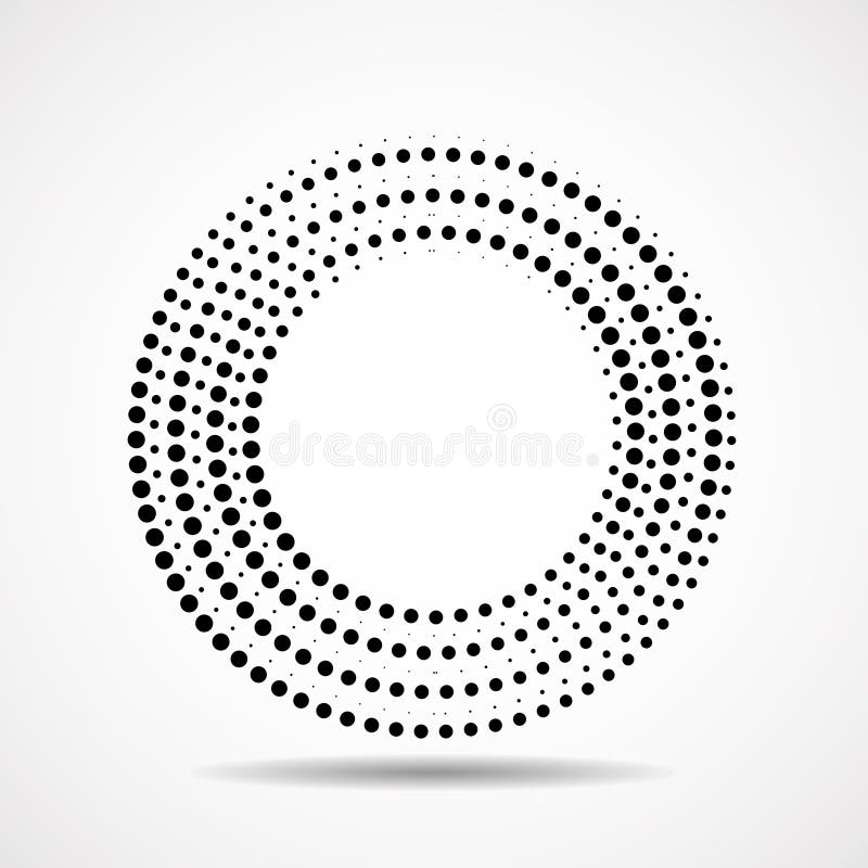 Abstract Dotted Circles. Dots in Circular Form Stock Illustration ...