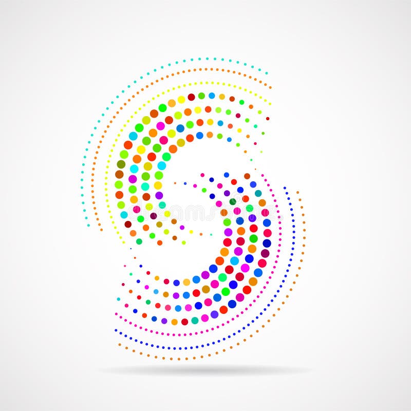 Abstract Dotted Circles. Dots in Circular Form Stock Illustration ...