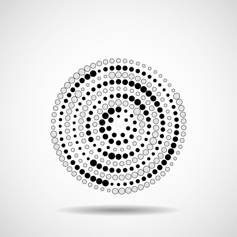 Abstract Dotted Circles. Dots in Circular Form Stock Vector ...