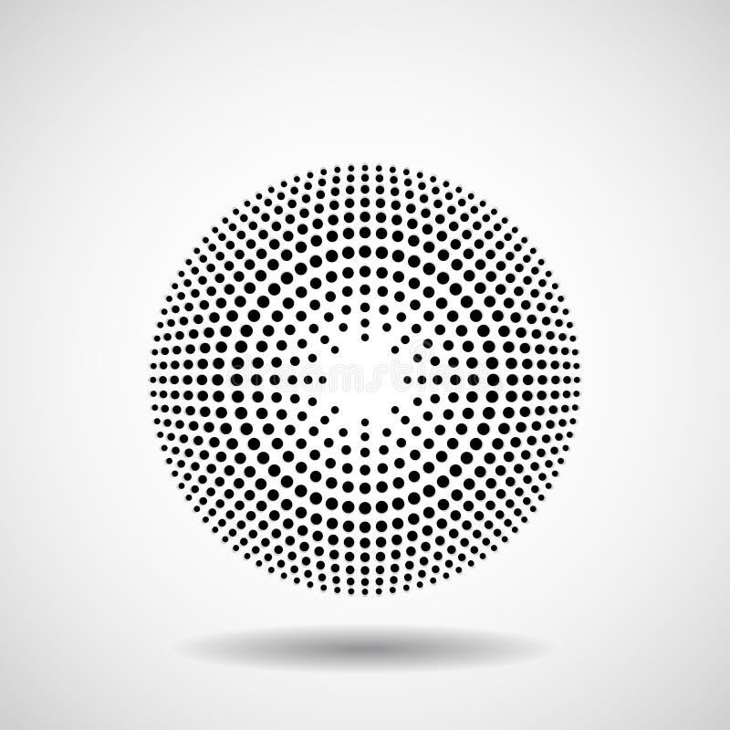 Abstract Dotted Circles. Dots in Circular Form Stock Vector ...