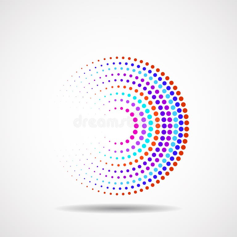 Abstract Dotted Circles. Dots in Circular Form Stock Vector ...
