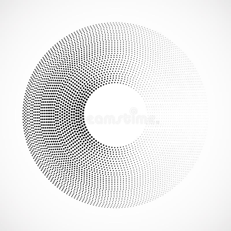 Abstract Dotted Circles. Dots in Circular Form Stock Vector ...